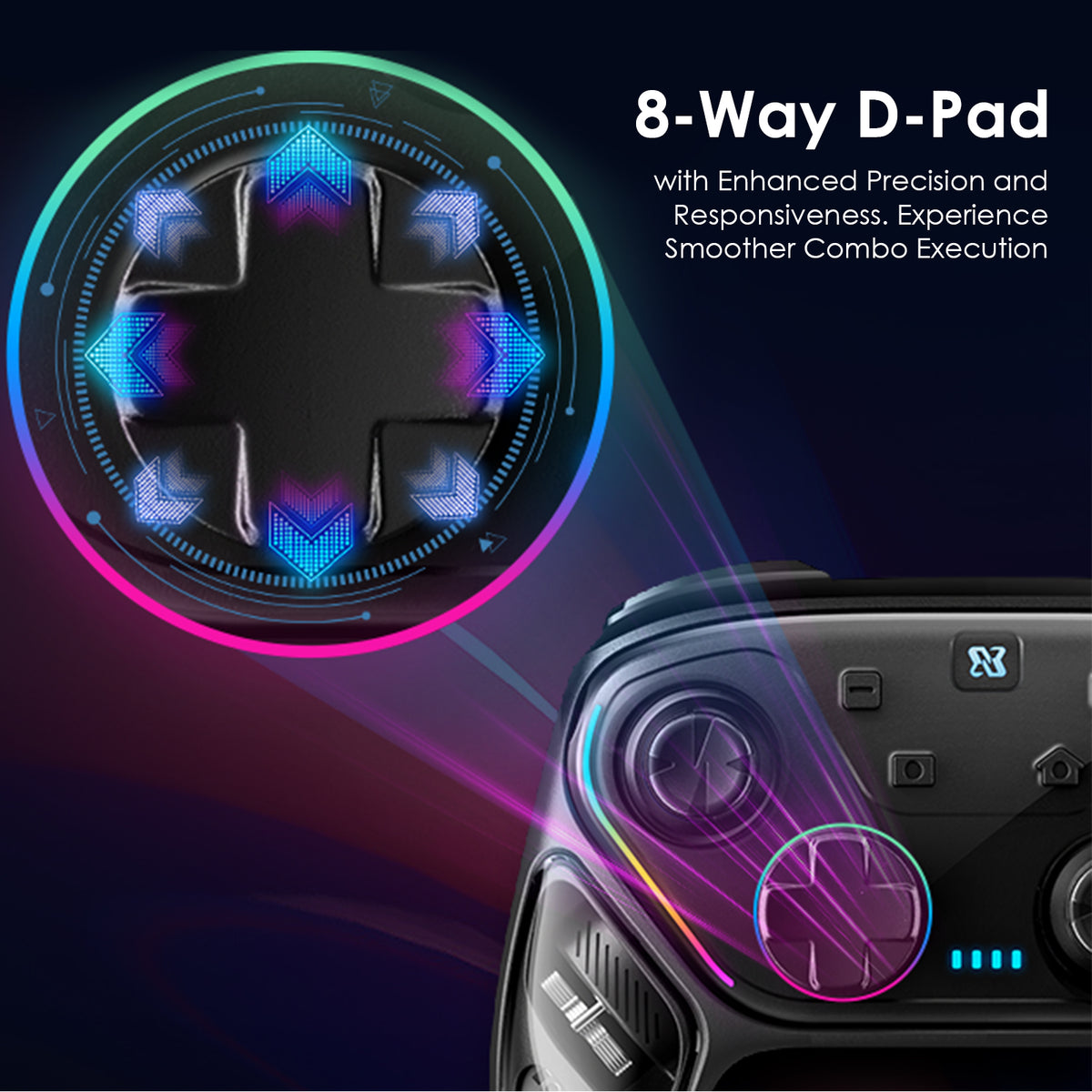 BINBOK GEMINI Feature Pro Controller-Black